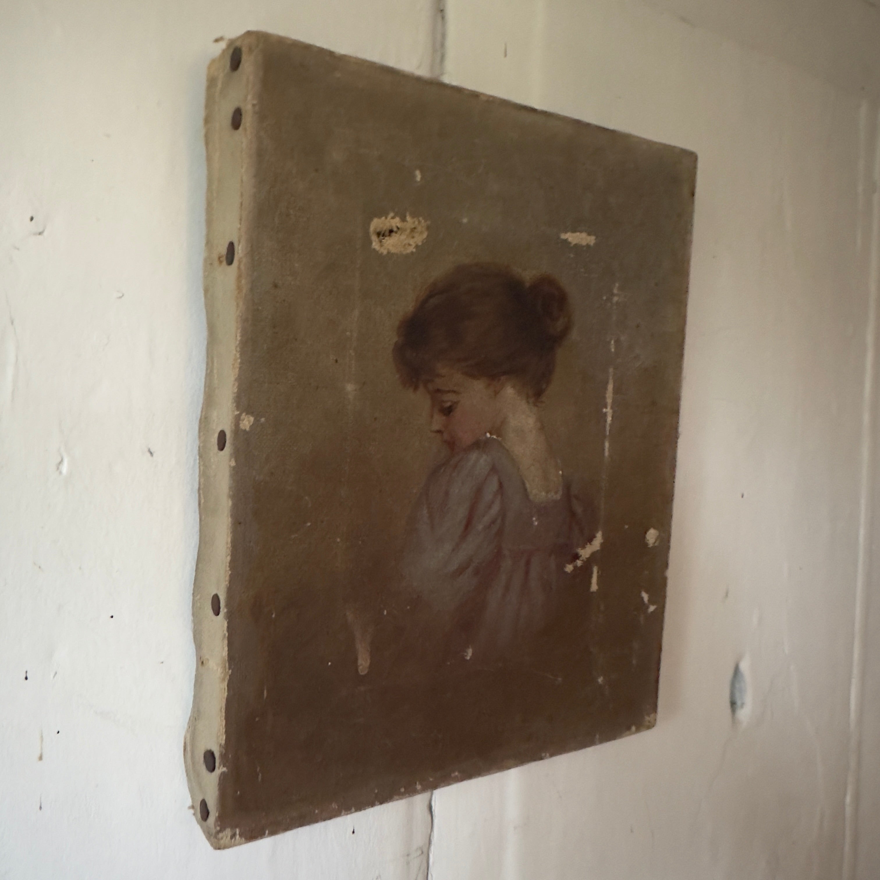 Small Charming Portrait of a Little Girl – Hoare & Hoare Antiques